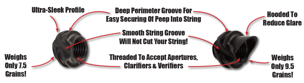 Specialty Archery Pro Series 37 Degree Hooded Peep